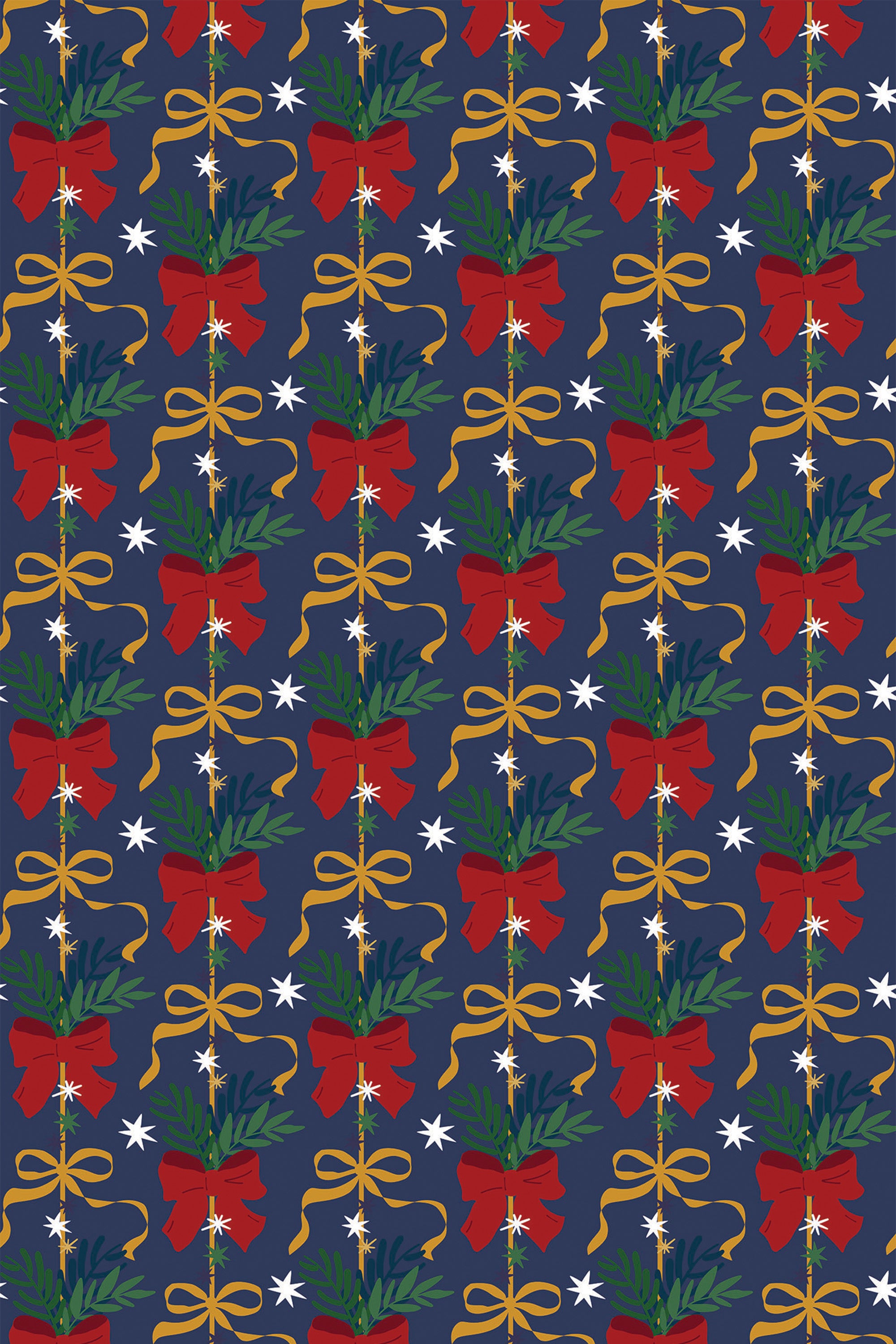 christmas bow pattern background