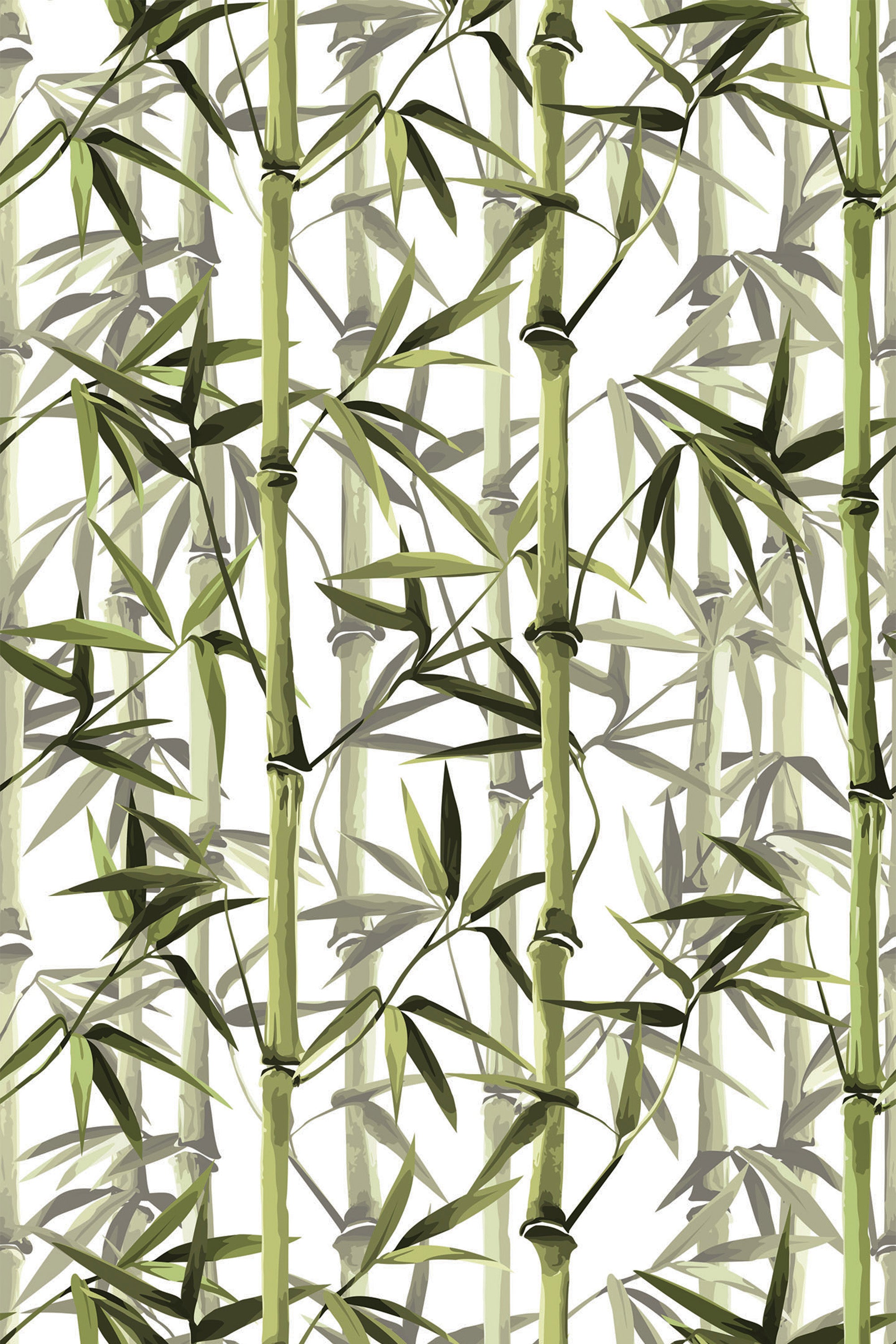 green bamboo pattern wallpaper