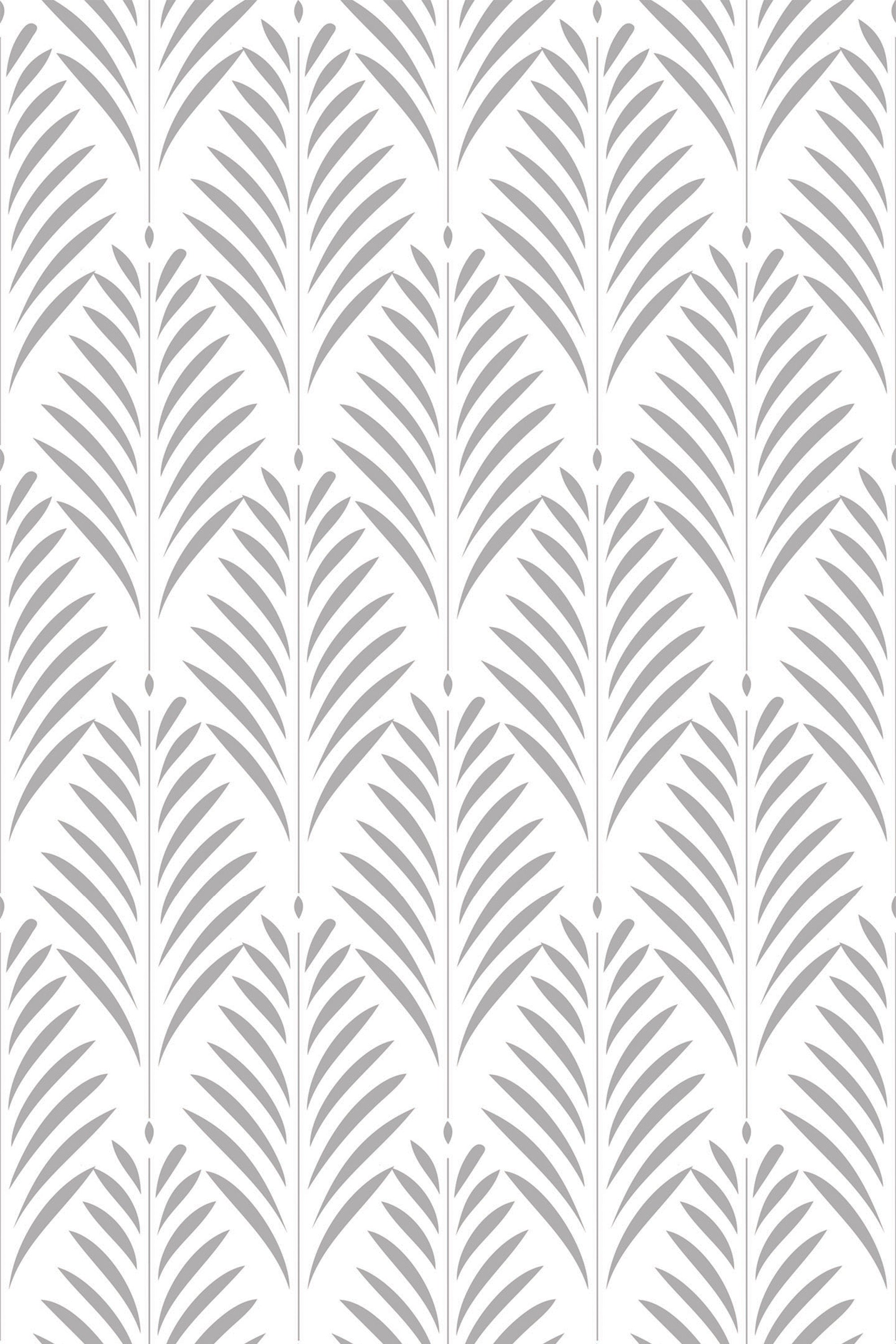 grey leaf pattern wallpaper