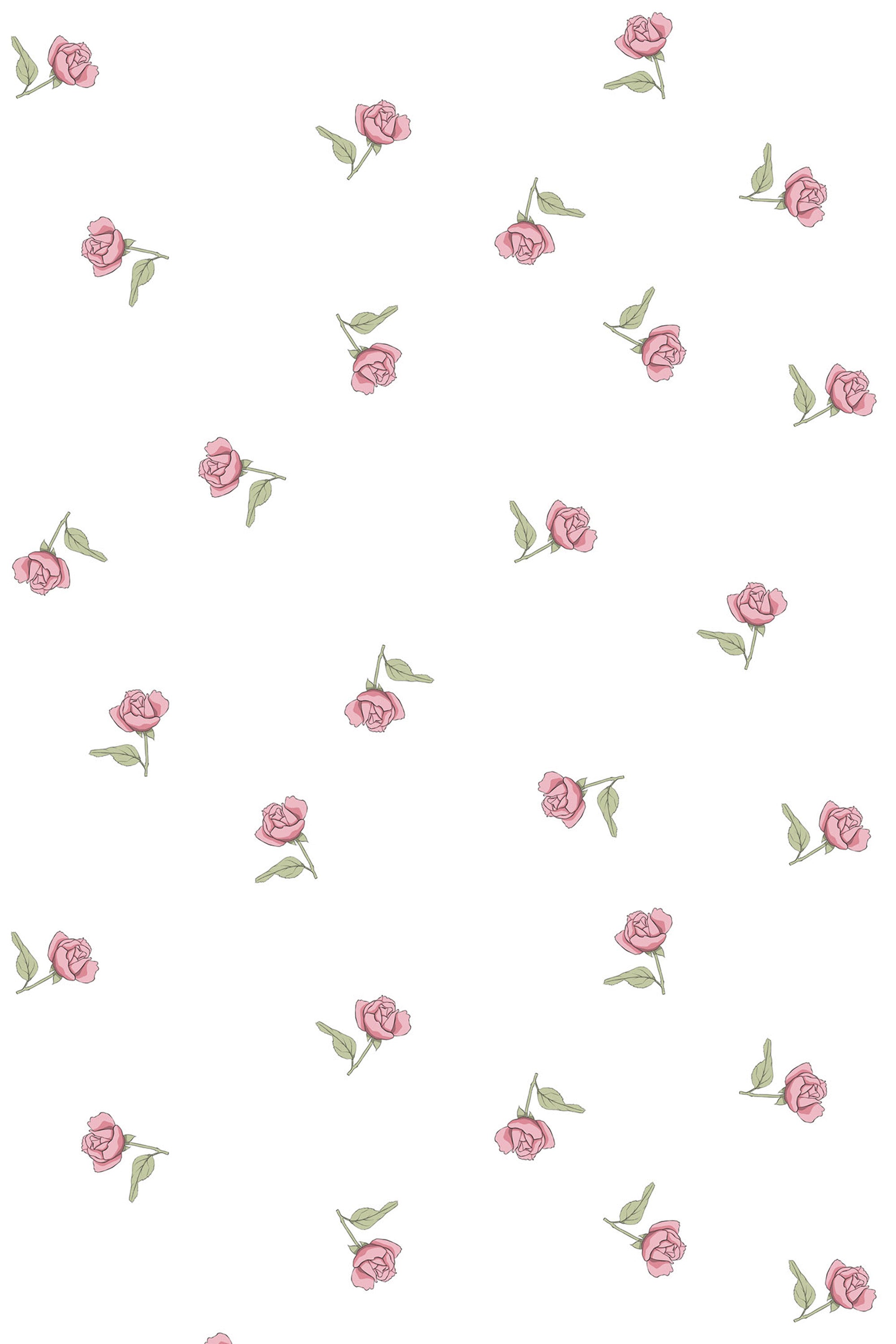 pink rose pattern wallpaper