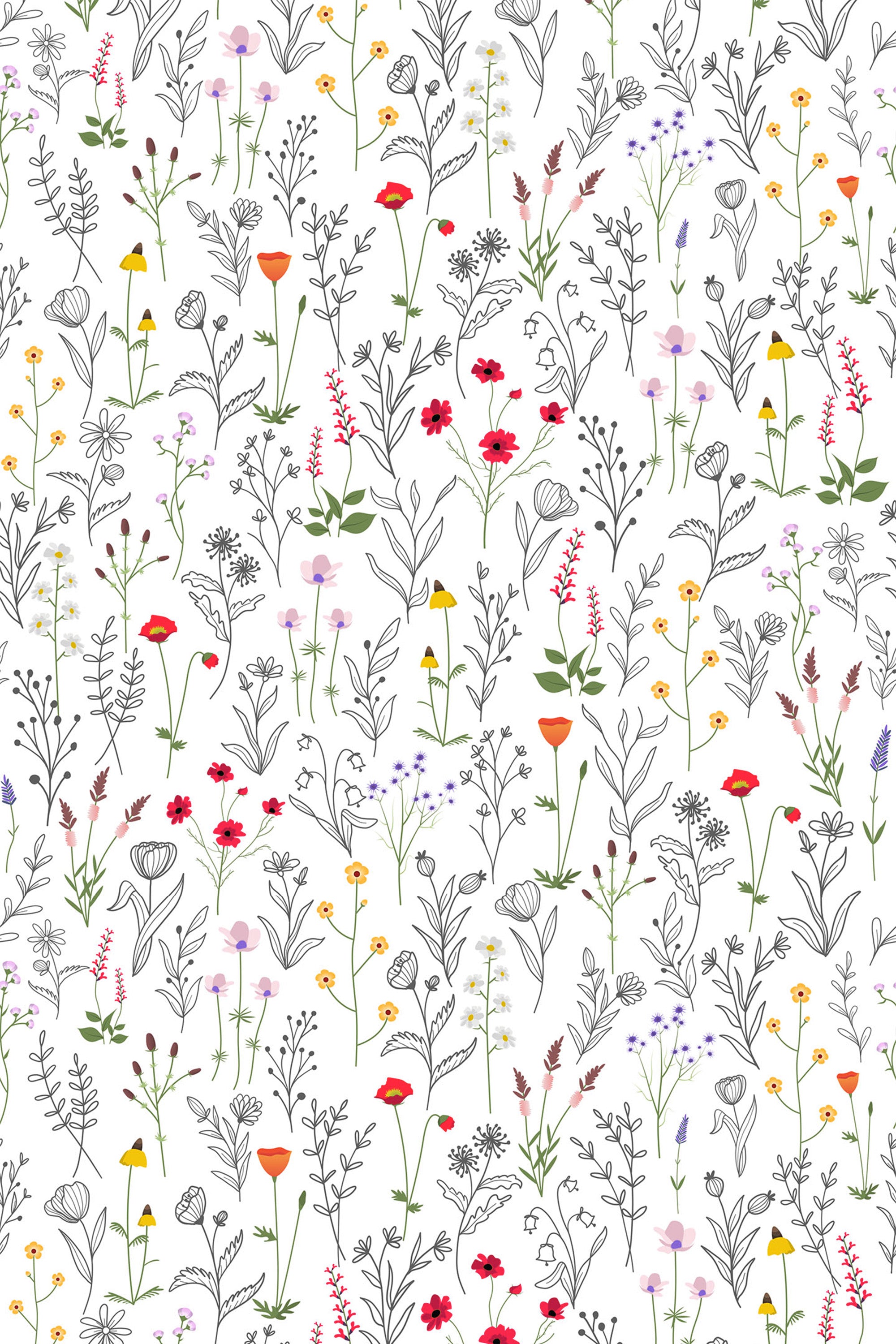 simple flower pattern wallpaper