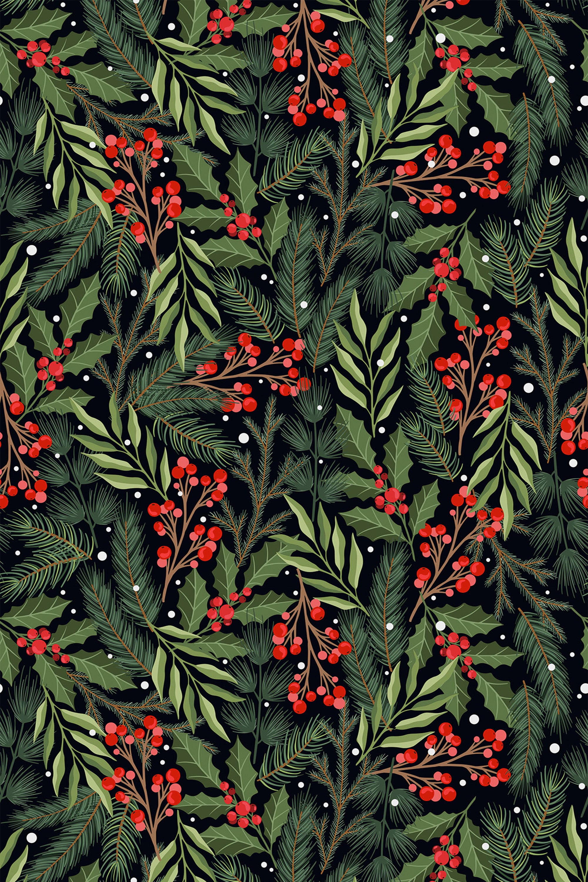 red christmas pattern wallpaper