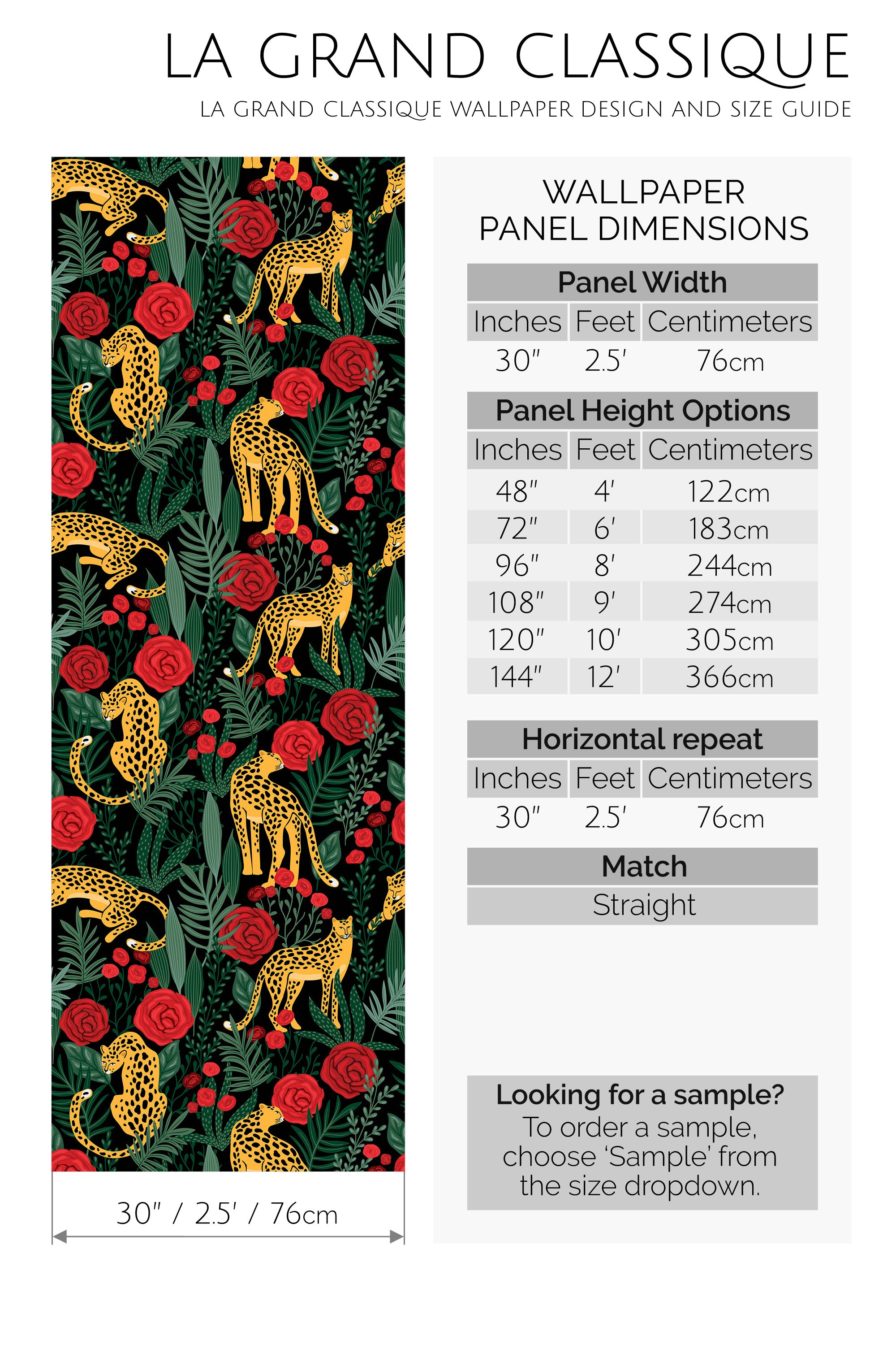 Tiger Rose Removable or Traditional Wallpaper – La Grand Classique
