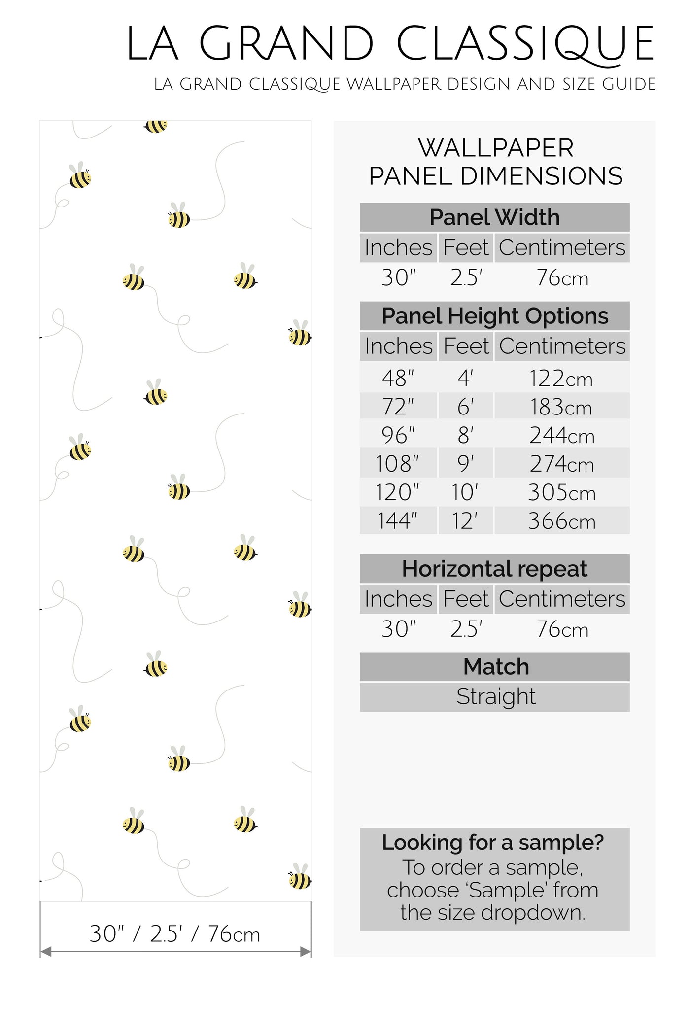 Bee line Peel and Stick Removable Wallpaper