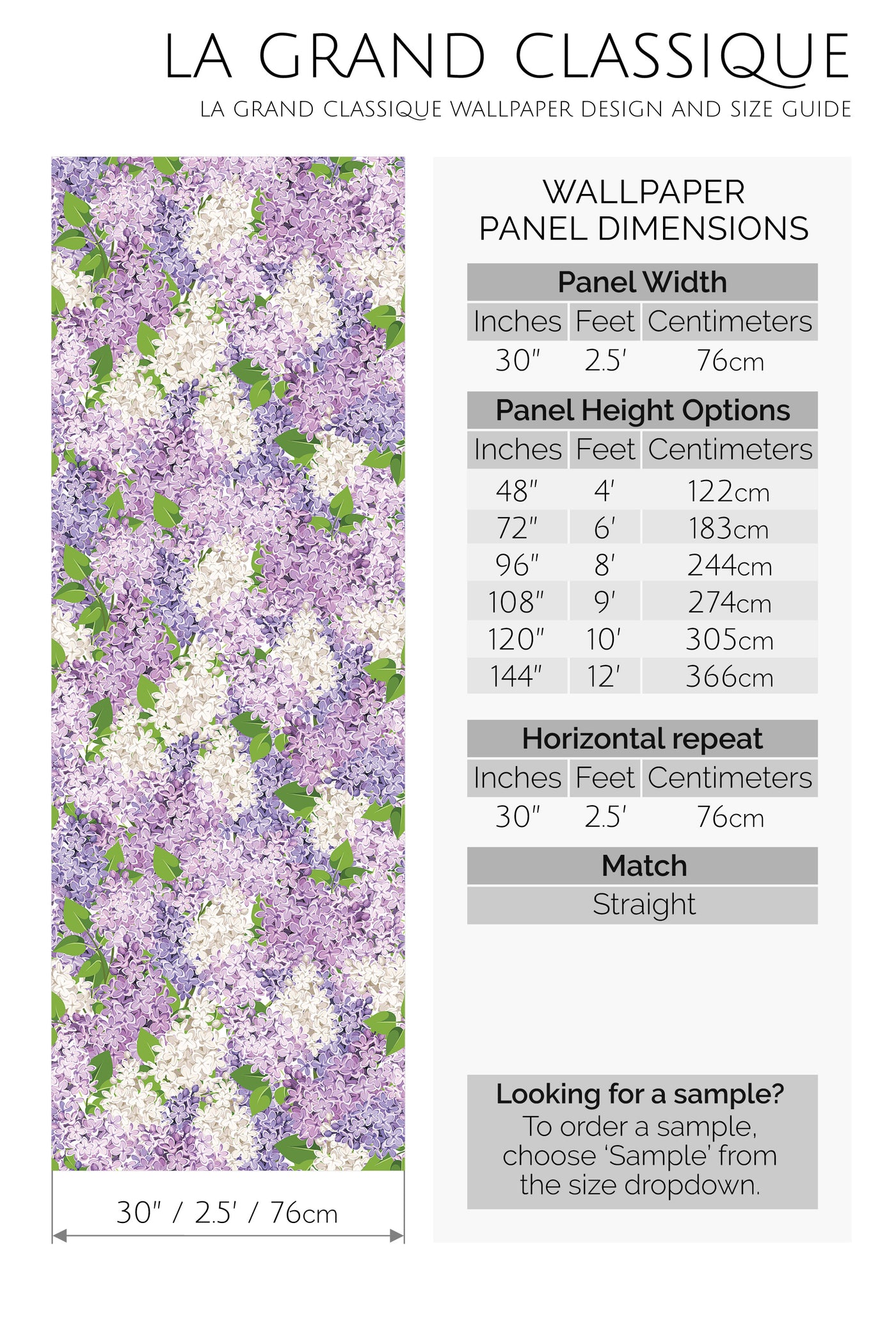 Lilac Peel and Stick Removable Wallpaper