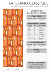 Retro wave Peel and Stick Removable Wallpaper