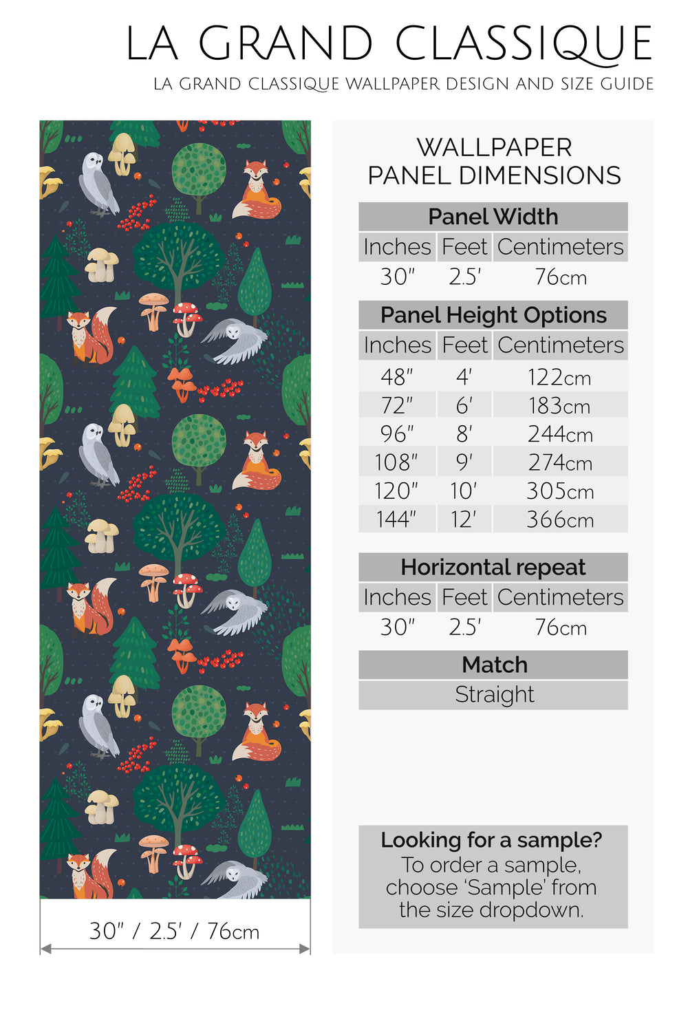 Folklore forest Peel and Stick Removable Wallpaper
