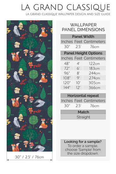 Folklore forest Peel and Stick Removable Wallpaper