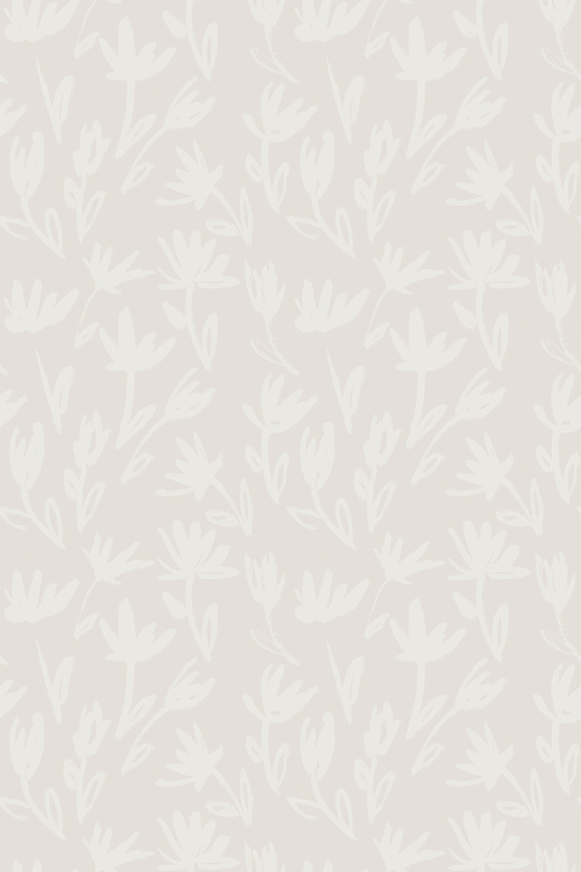 Neutral Tulip Removable or Traditional Wallpaper – La Grand Classique