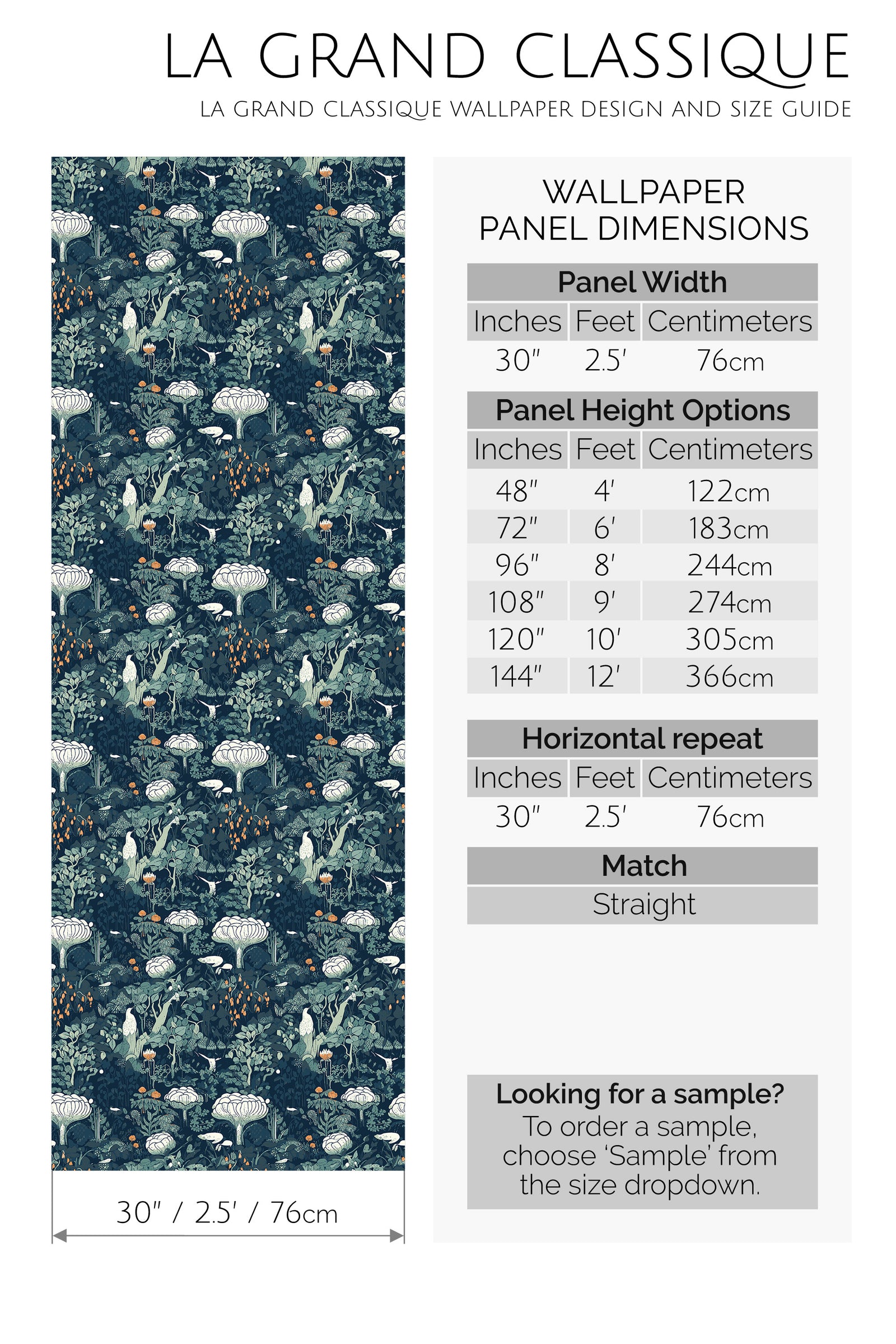 Beautiful Midnight Meadow Peel and Stick Removable Wallpaper