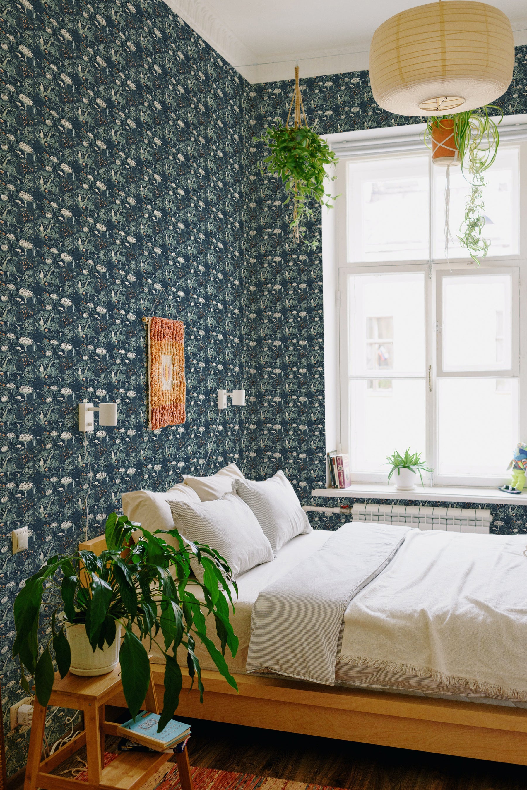 Beautiful Midnight Meadow Peel and Stick Removable Wallpaper