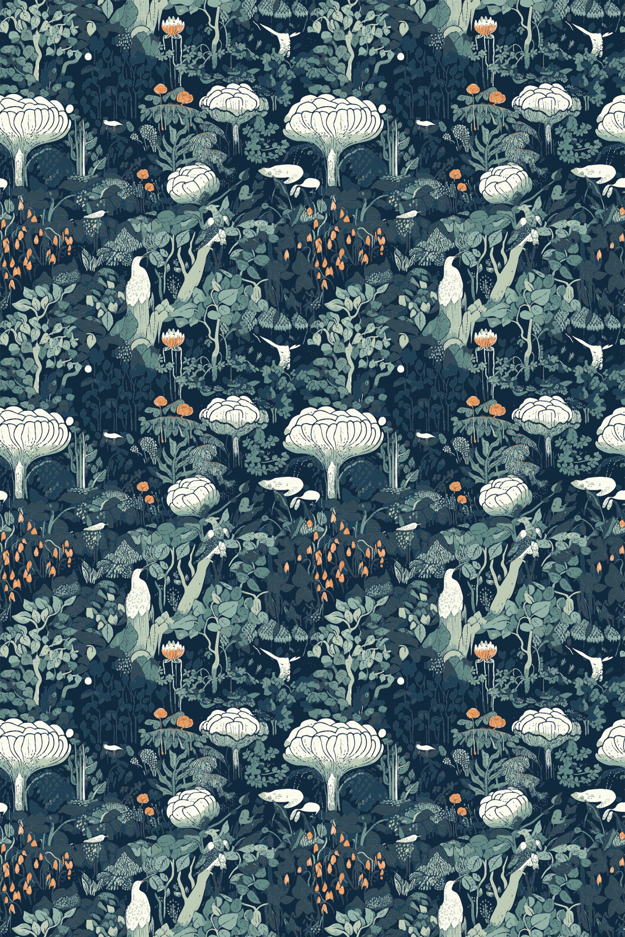 Beautiful Midnight Meadow Removable or Traditional Wallpaper – La Grand ...