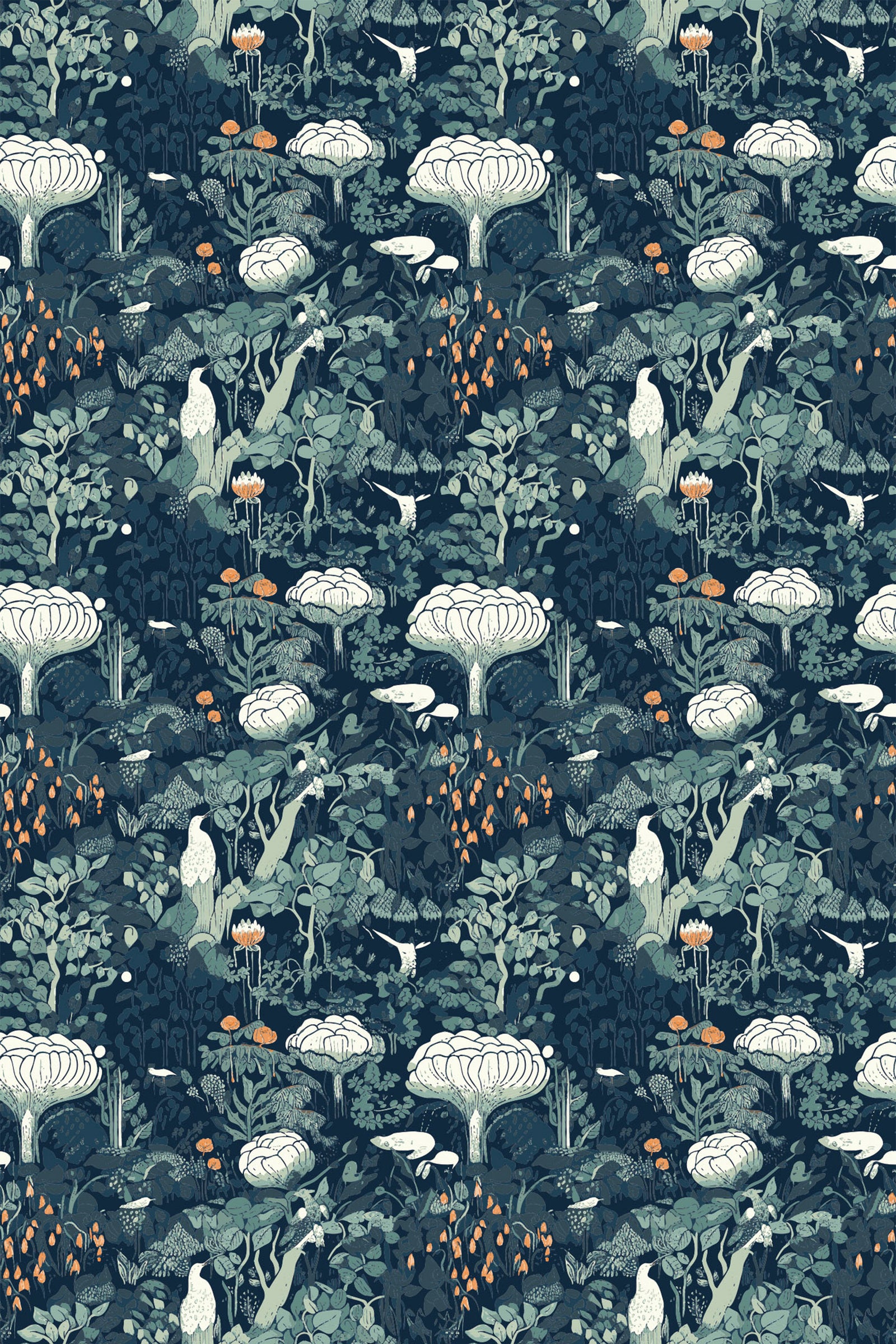 Beautiful Midnight Meadow Peel and Stick Removable Wallpaper