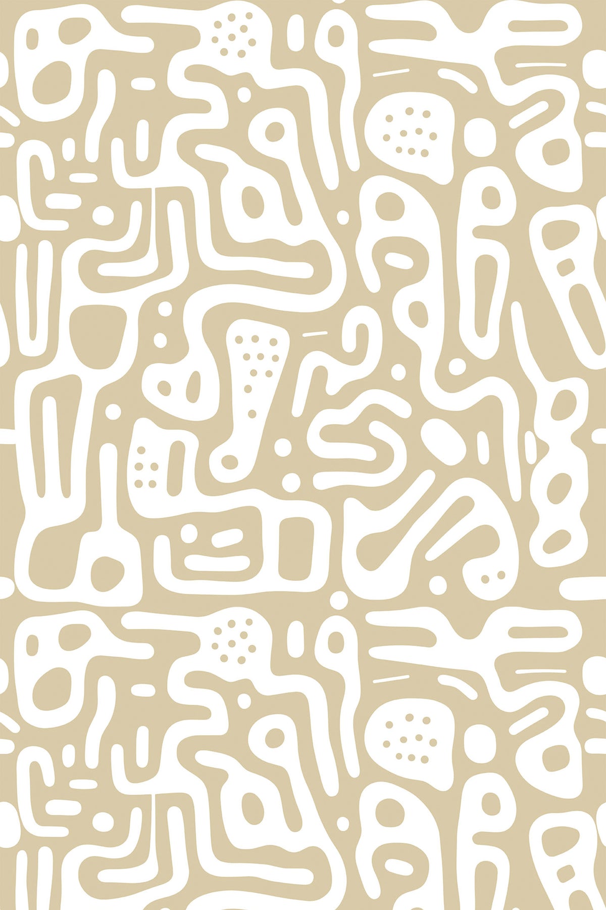 Honey Abstract Doodles Peel and Stick Removable Wallpaper