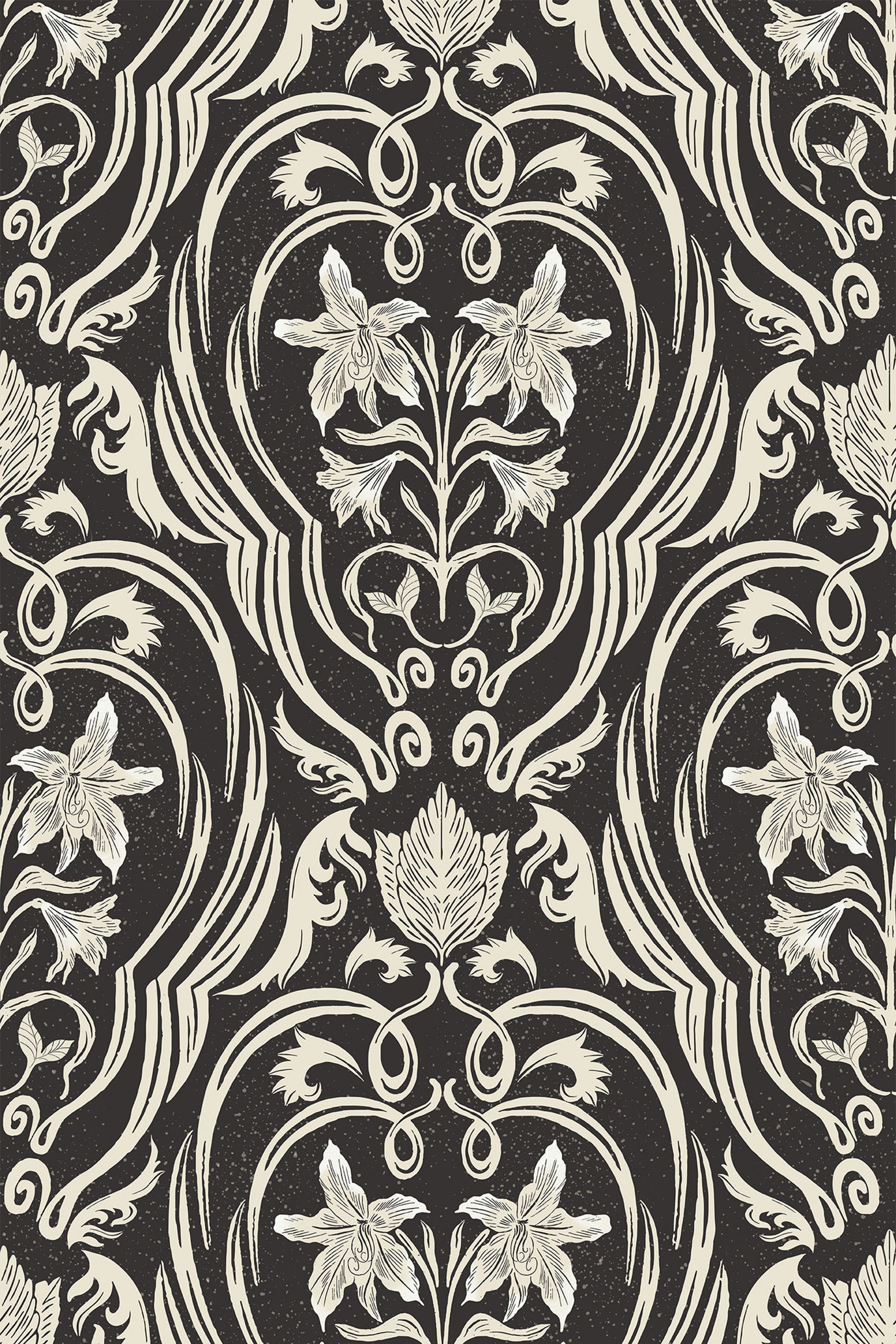 Two Tone Regal Floral Pattern By Sara T Removable or Traditional ...