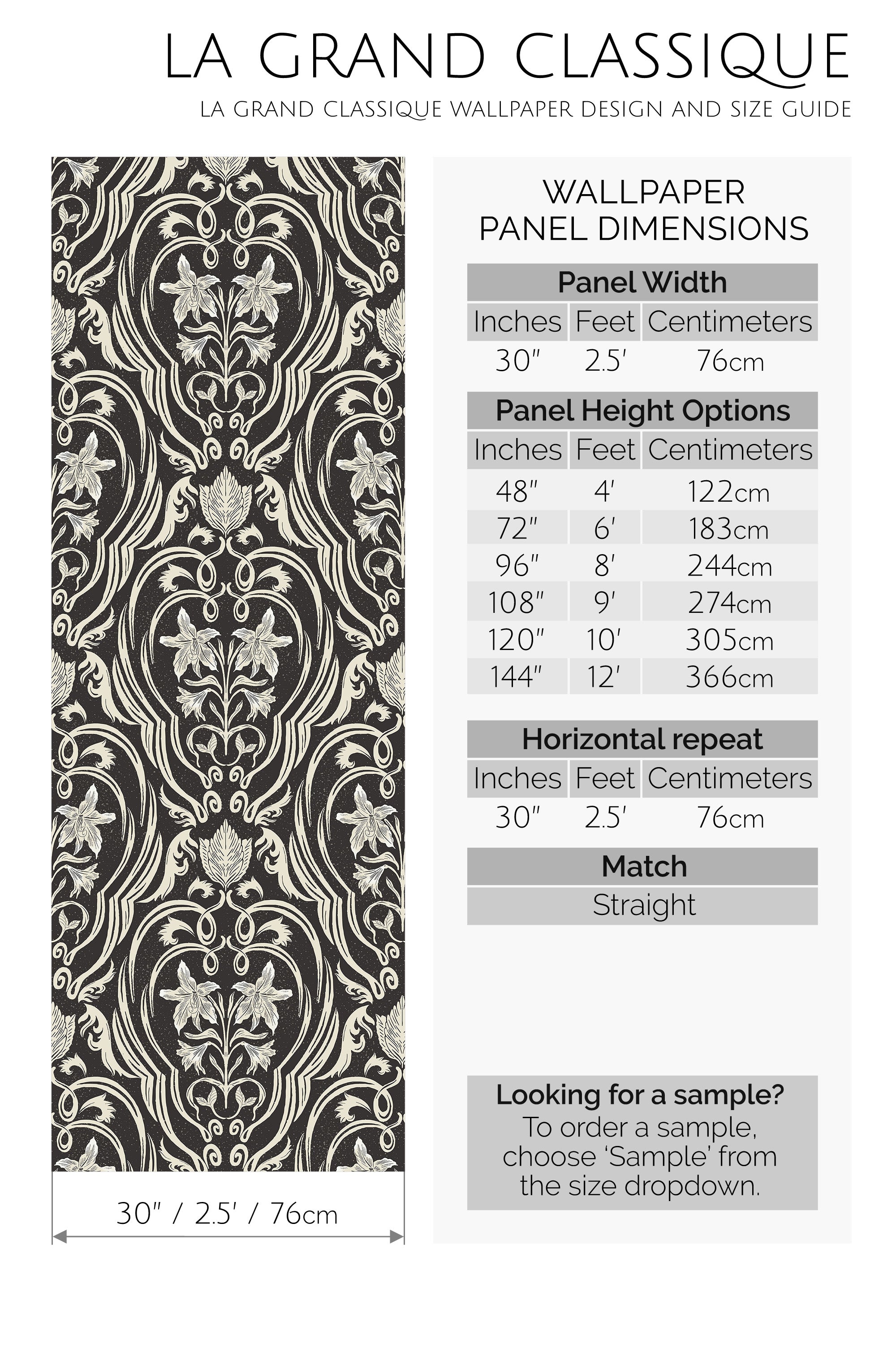 Two Tone Regal Floral Pattern By Sara T Removable or Traditional ...