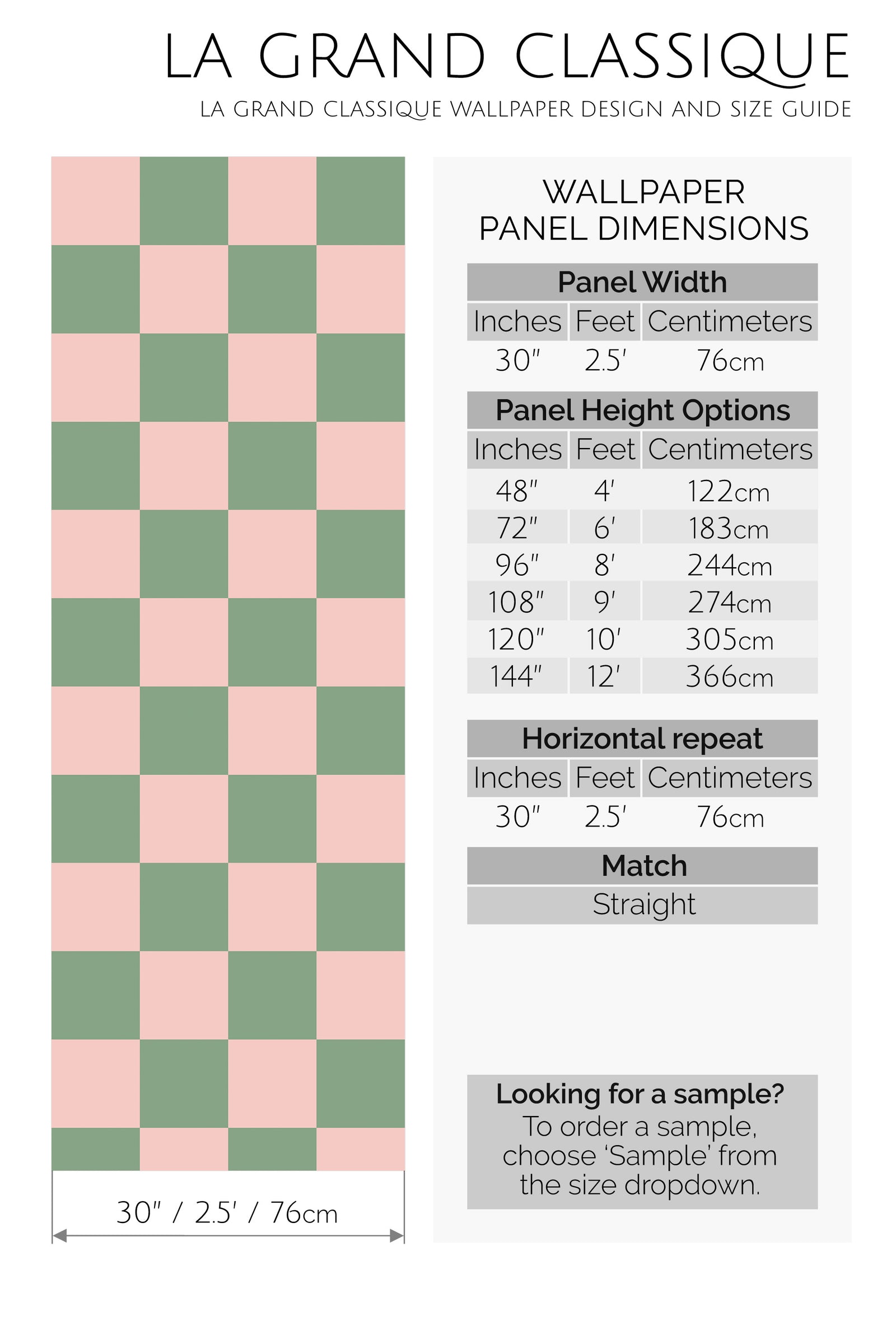 Checkered Pink and Green Peel and Stick Removable Wallpaper