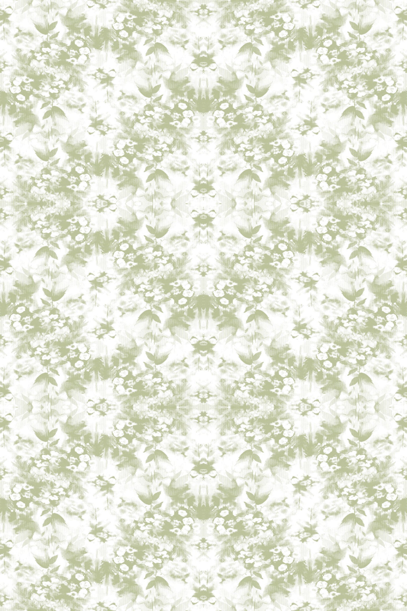 Subtle Green Florals Peel and Stick Removable Wallpaper