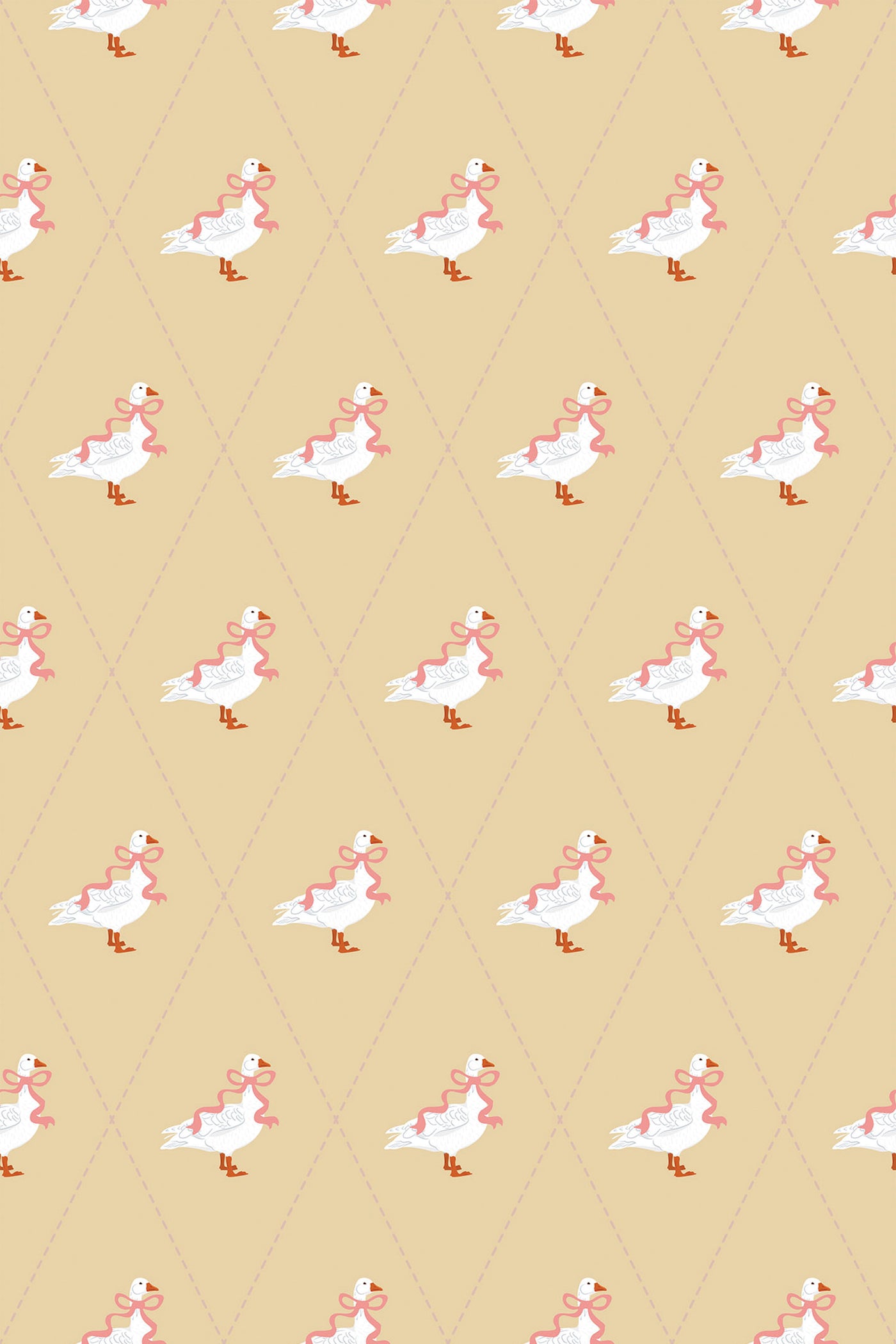 Vintage Geese Peel and Stick Removable Wallpaper