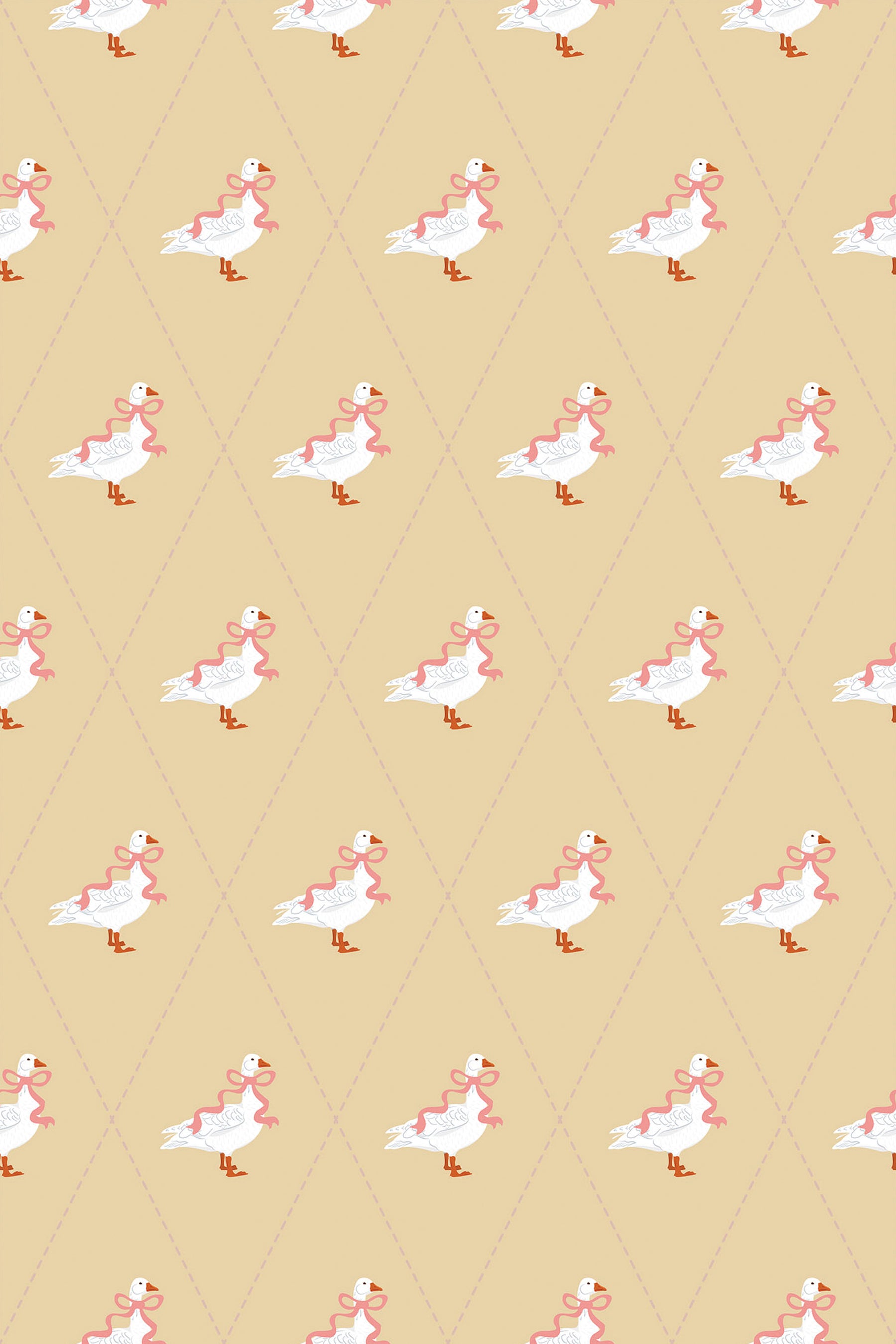 Vintage Geese Peel and Stick Removable Wallpaper