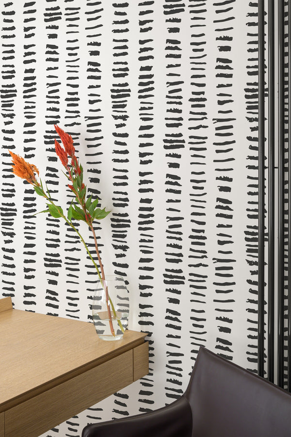 Short line mix Peel and Stick Removable Wallpaper