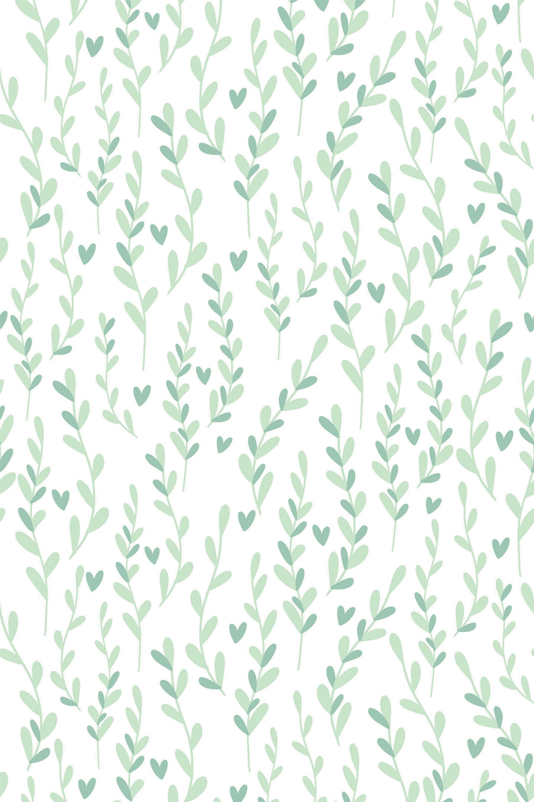 Natural simple leaf Peel and Stick Removable Wallpaper