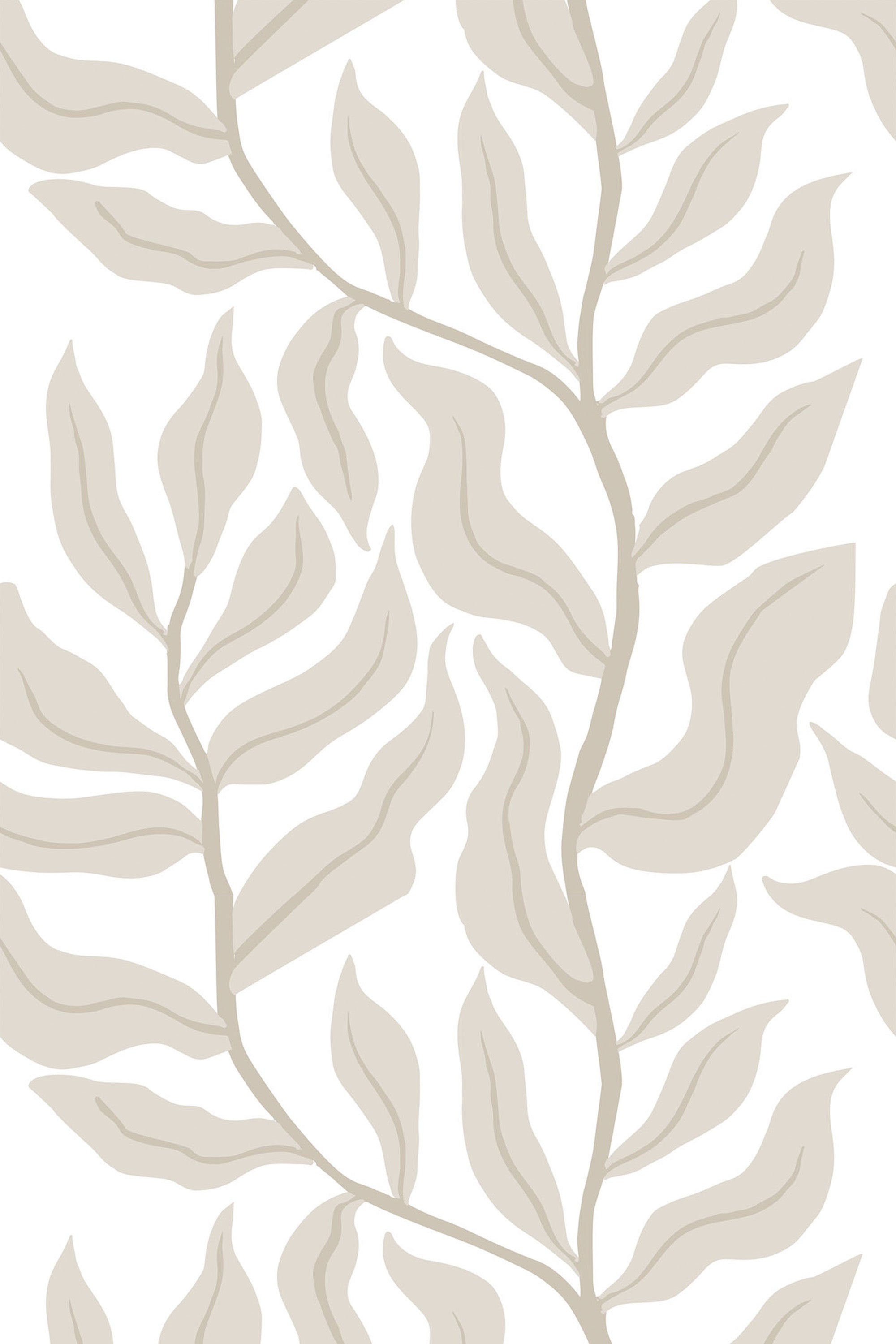 Vintage Cream Leaf Removable or Traditional Wallpaper – La Grand Classique