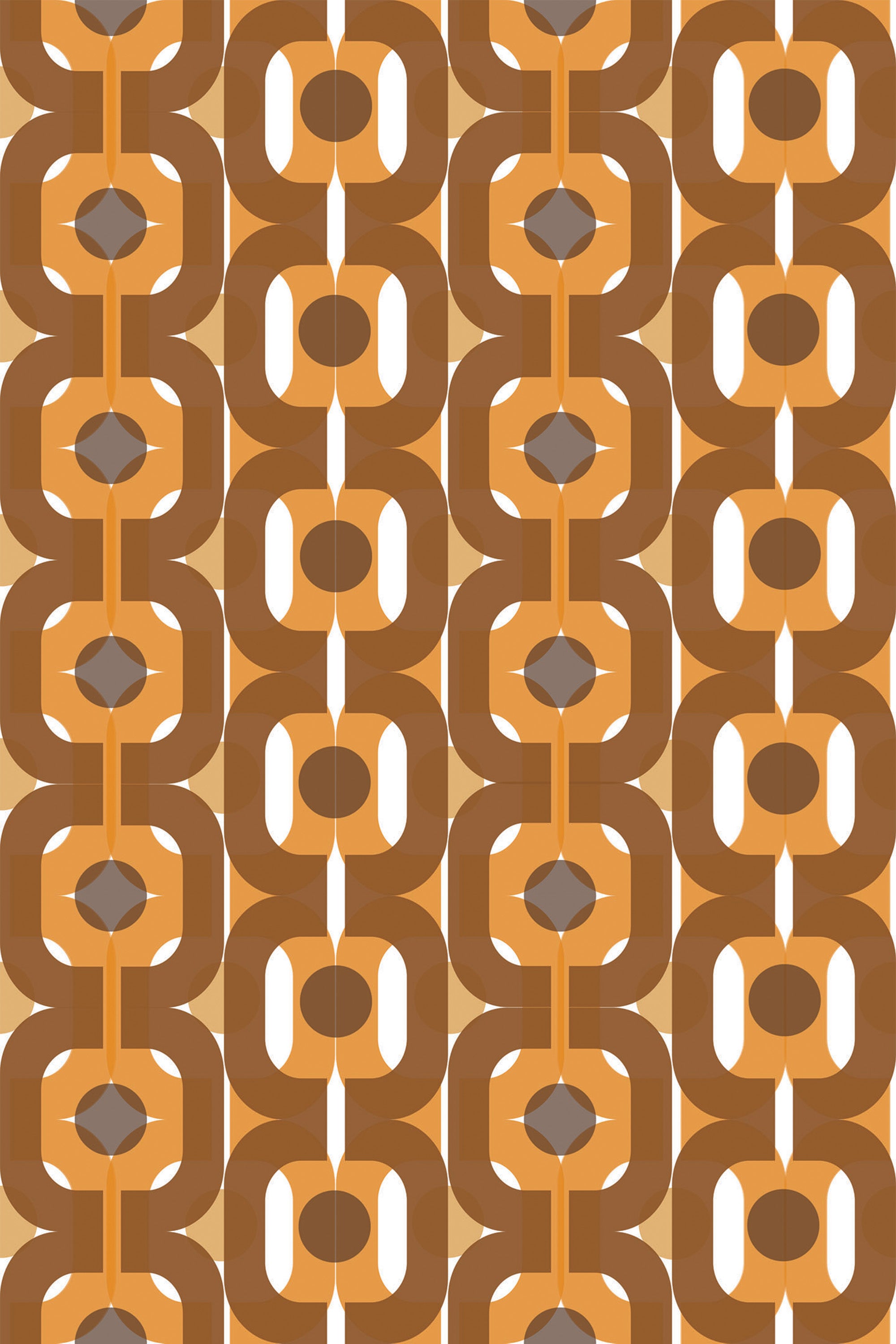 Retro Brown Removable or Traditional Wallpaper – La Grand Classique