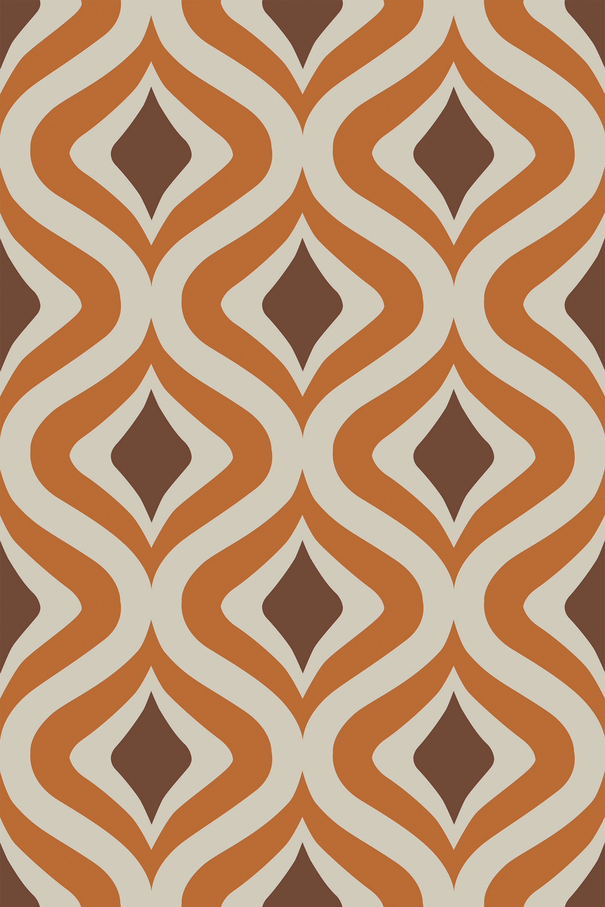 Retro Orange Removable or Traditional Wallpaper – La Grand Classique