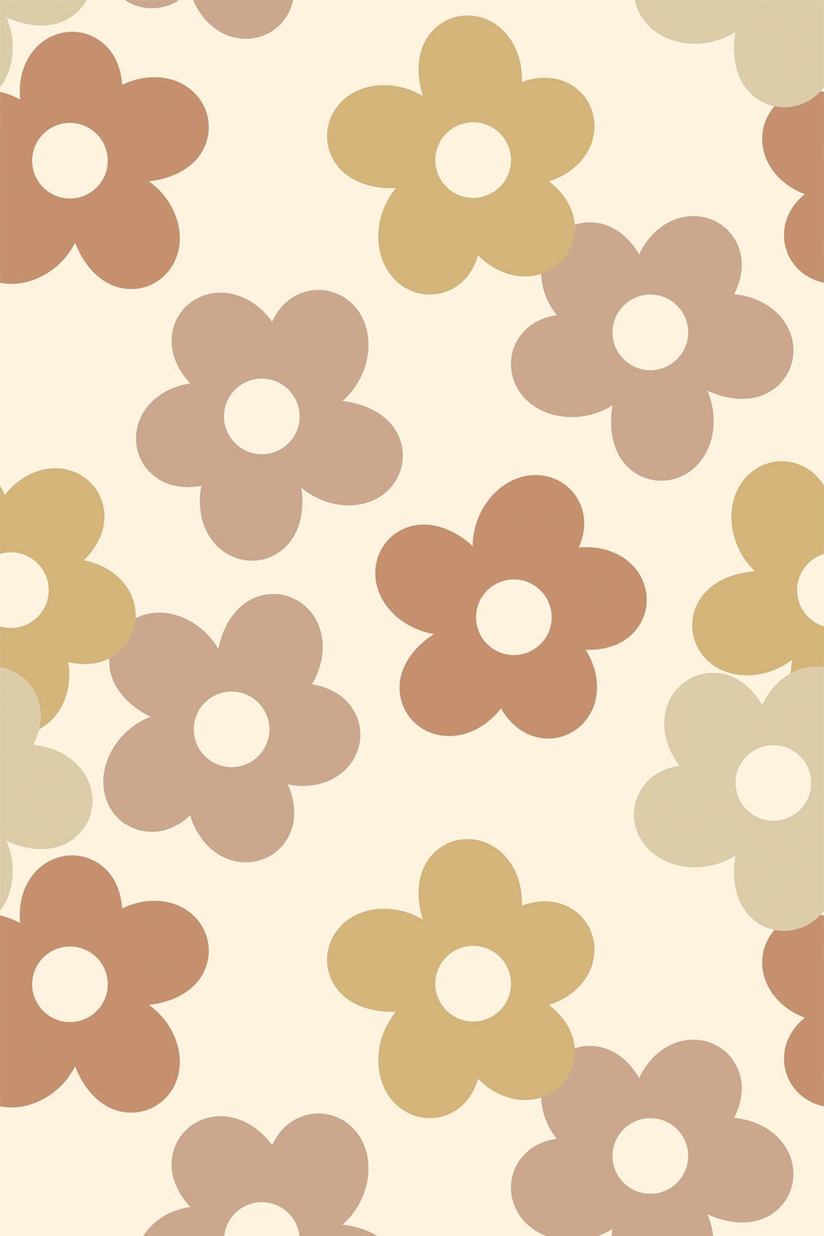 Simple floral Peel and Stick Removable Wallpaper
