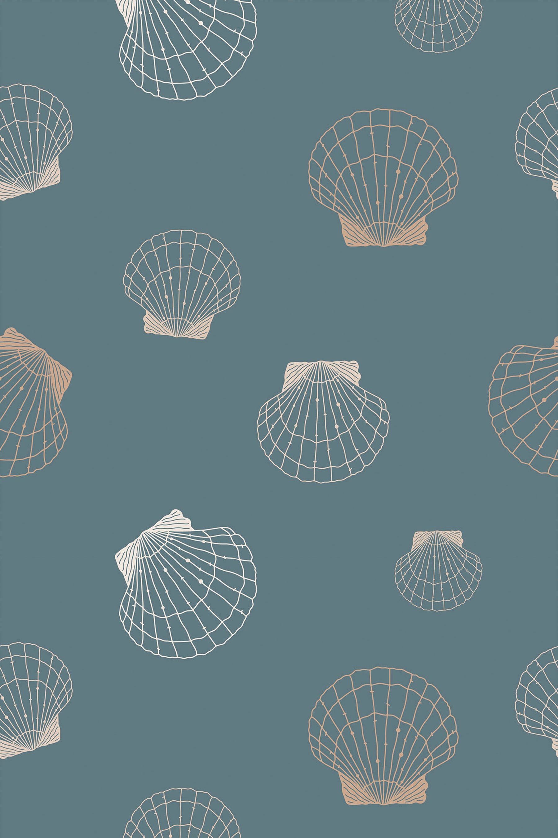 Seashells Peel and Stick Removable Wallpaper