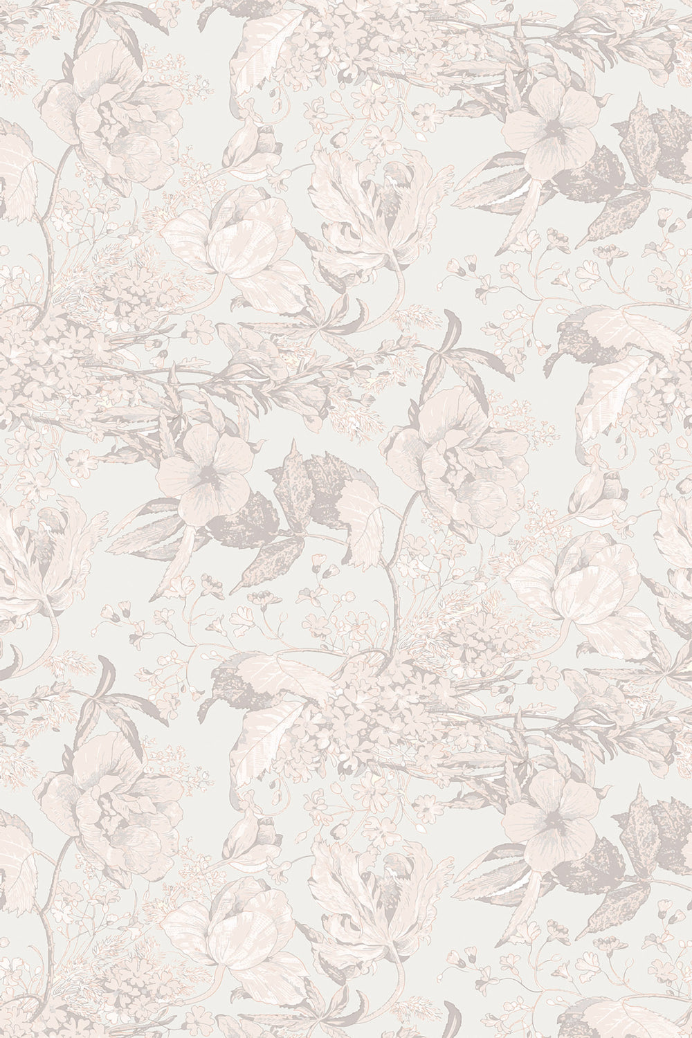 Light floral Peel and Stick Removable Wallpaper