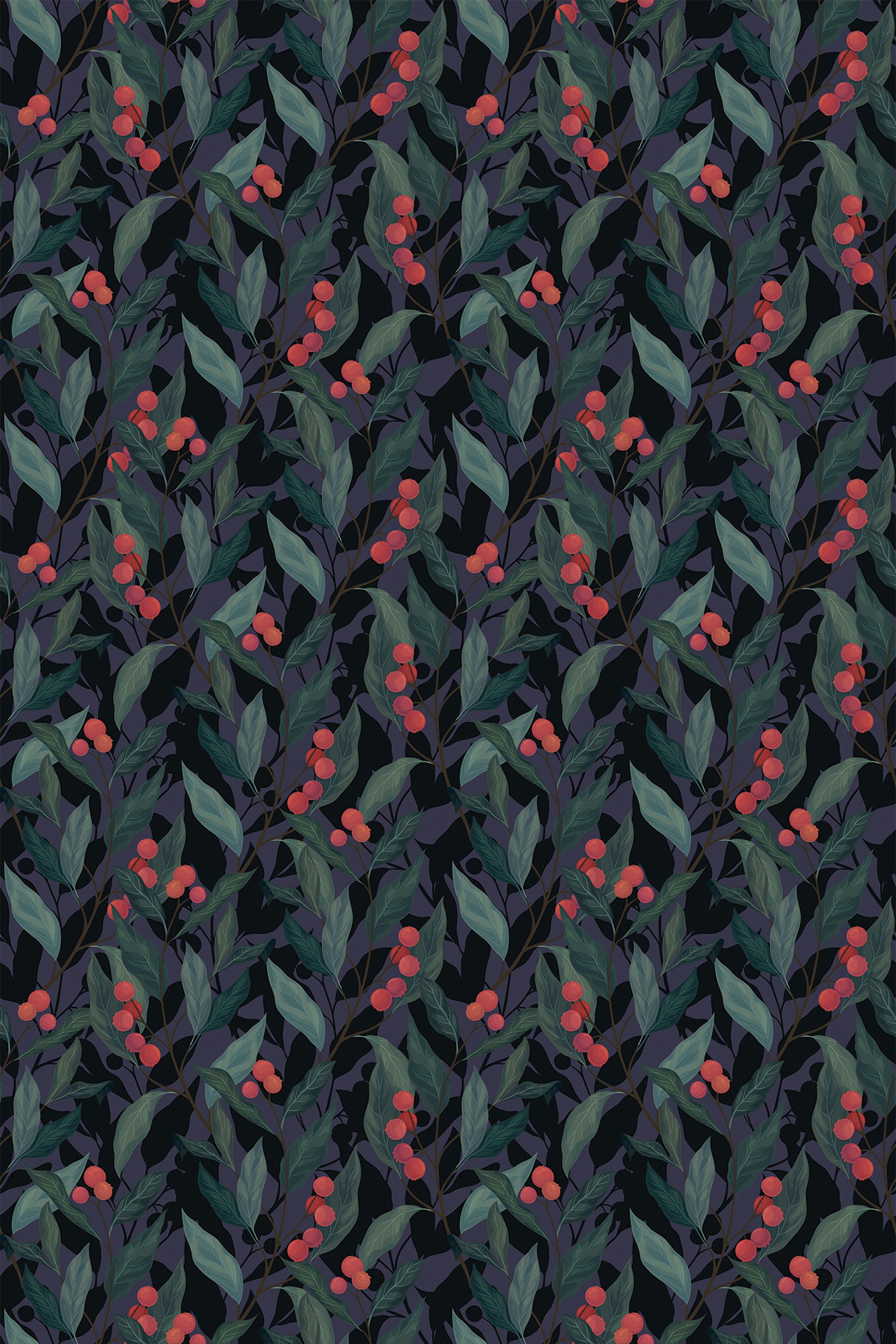 Night Berry Removable or Traditional Wallpaper – La Grand Classique